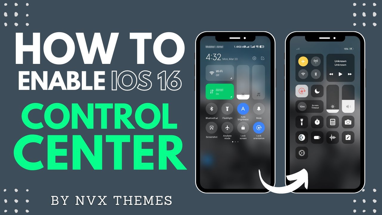 How to Install iOS 16 Control Center on Android ; No Root | NVX Themes ...