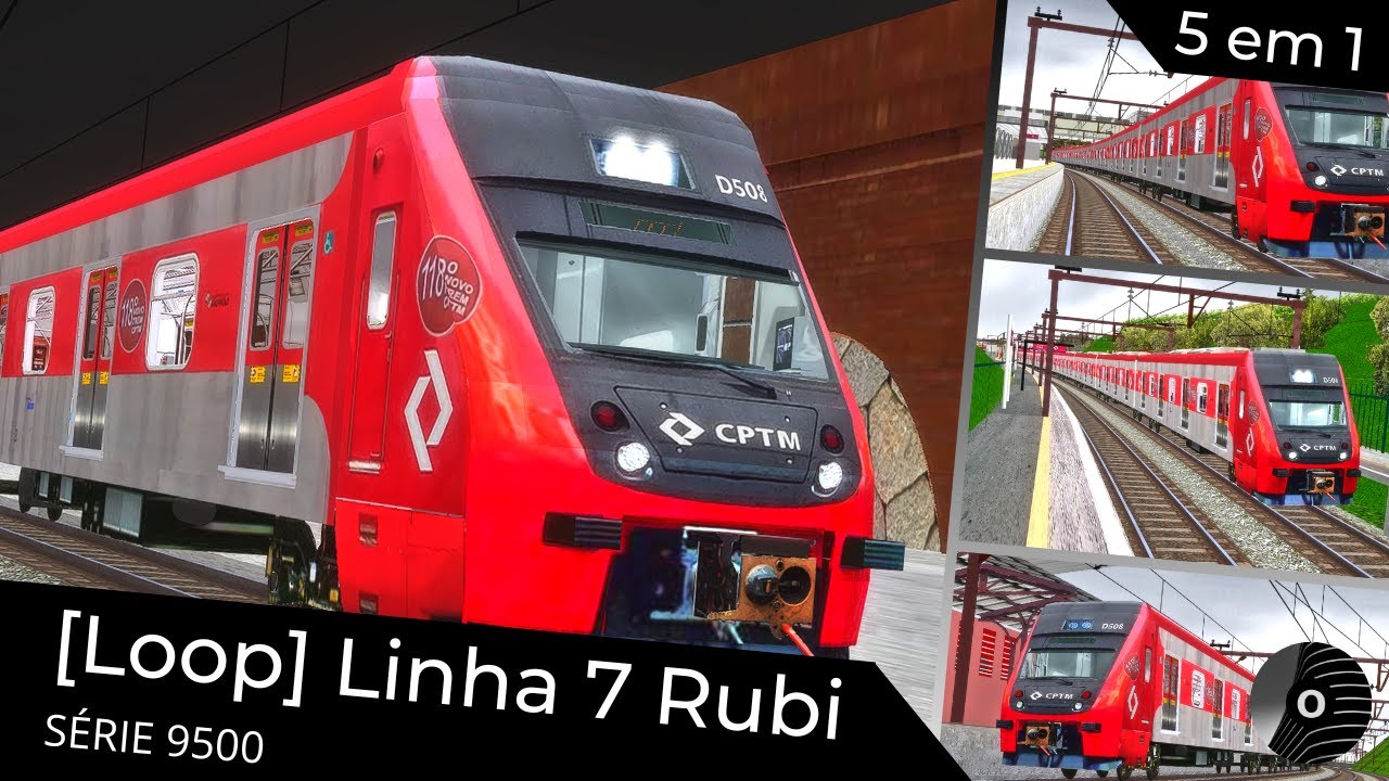 OpenBVE - LINHA 7 RUBI com o TUE SÉRIE 9500 da CPTM! Luz X Fco. Morato ...