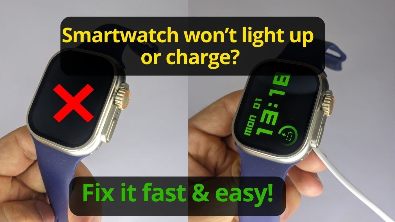 Smartwatch Black Screen or Not Charging, not working? Easy Fix!” - YouTube