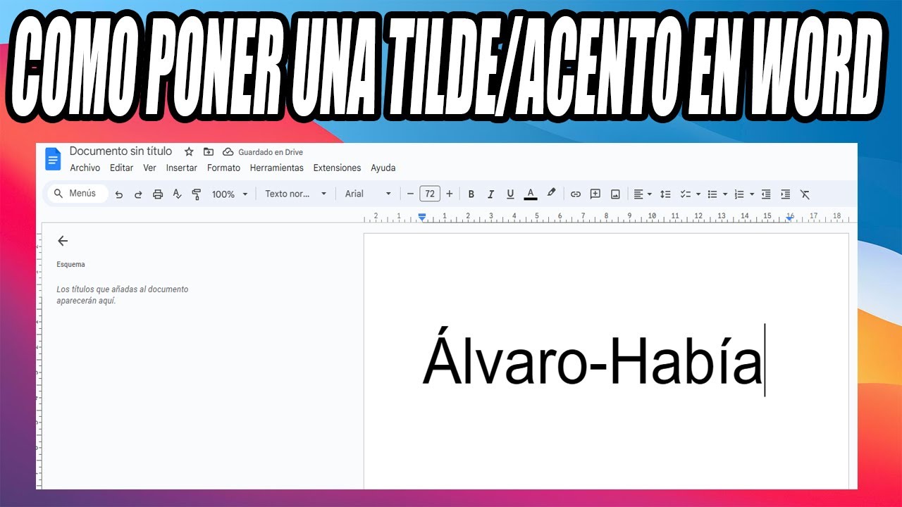 Como poner una Tilde/Acento en Word FÁCIL Y RÁPIDO - YouTube