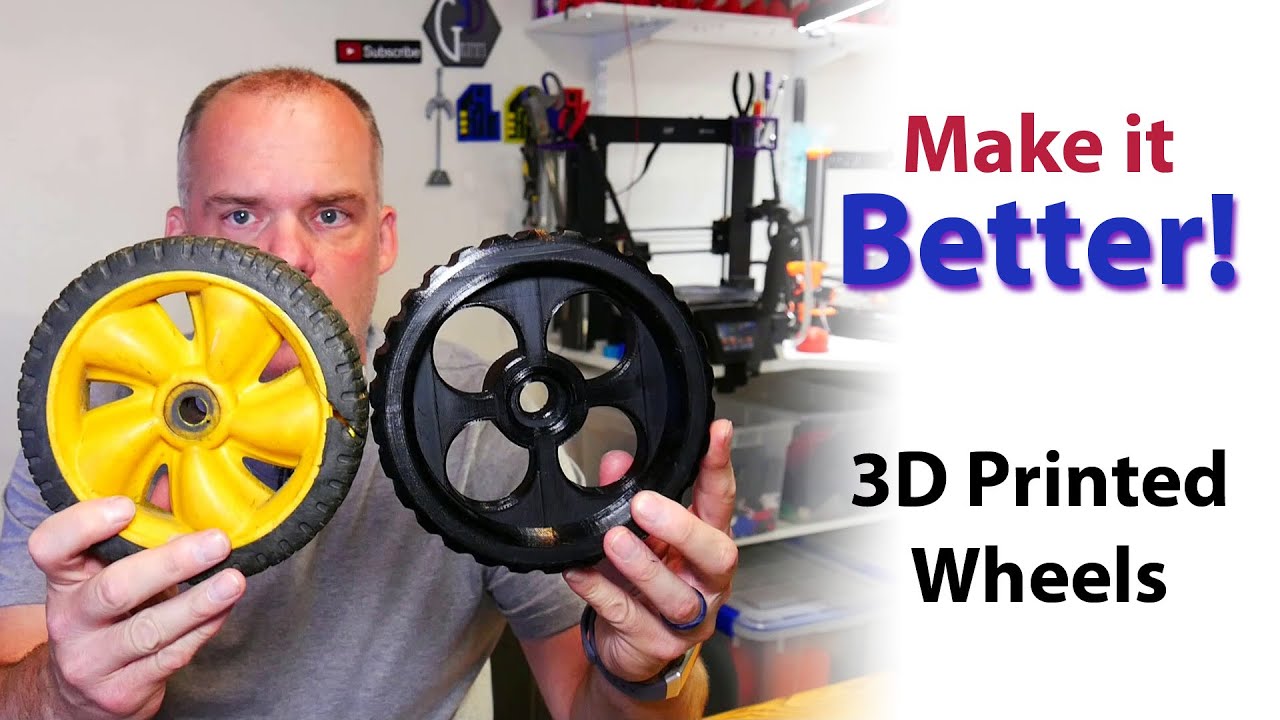 3D Printed: Improved Lawnmower Wheels - YouTube