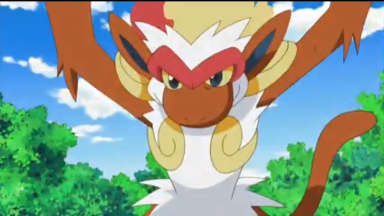 Ash's monferno evolves into infernape pokemon season 13 episode HD ...