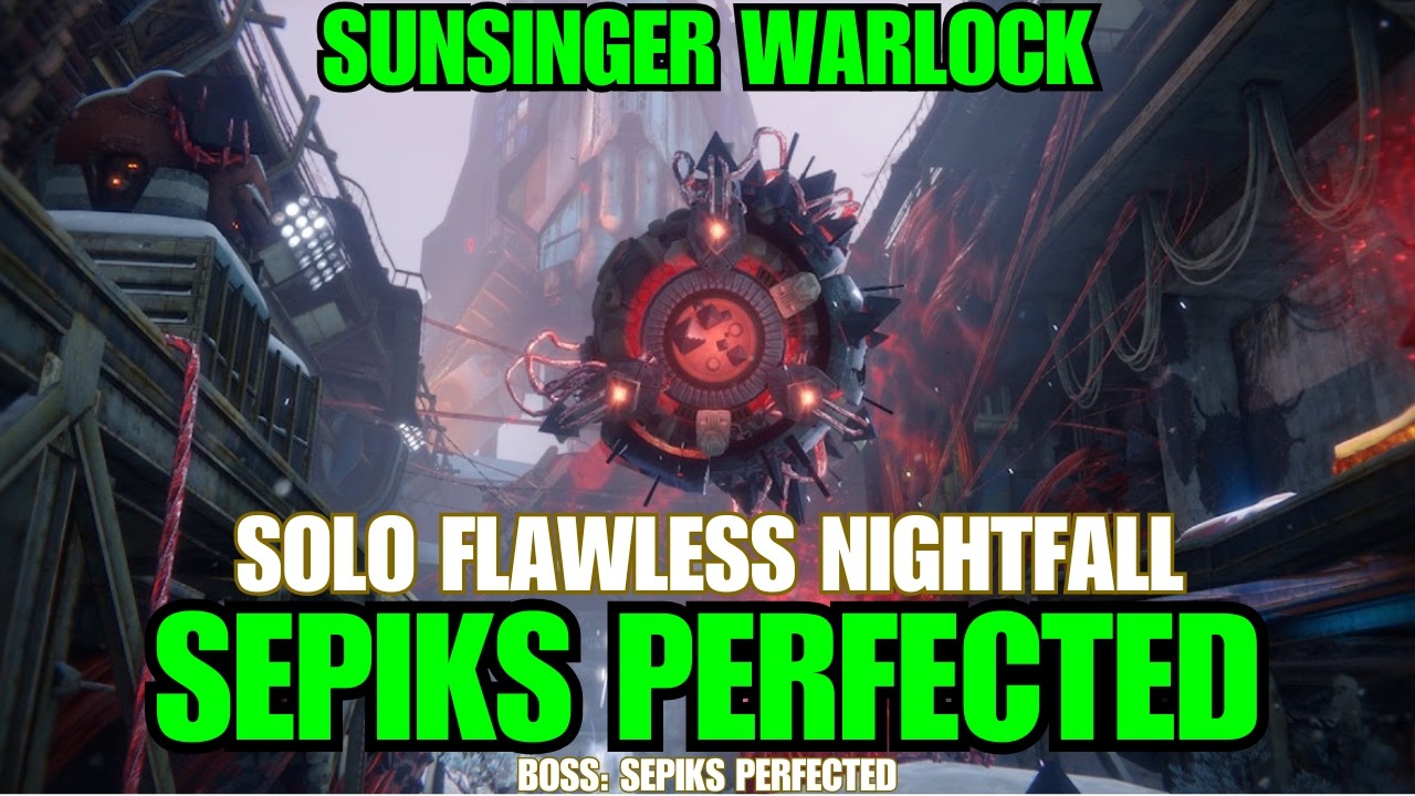 SOLO Flawless Nightfall "Sepiks Perfected" on Warlock - Destiny 1 - YouTube