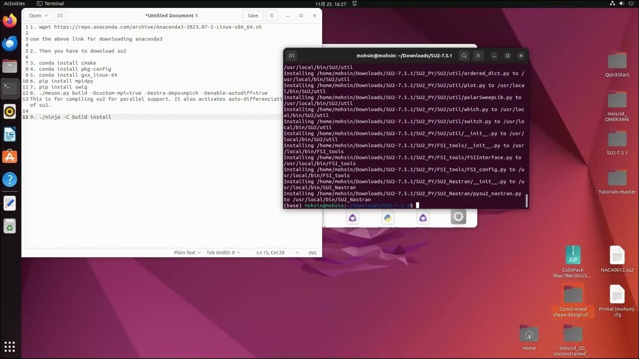 how to compile SU2 7.5.1 on ubuntu and test a run - YouTube