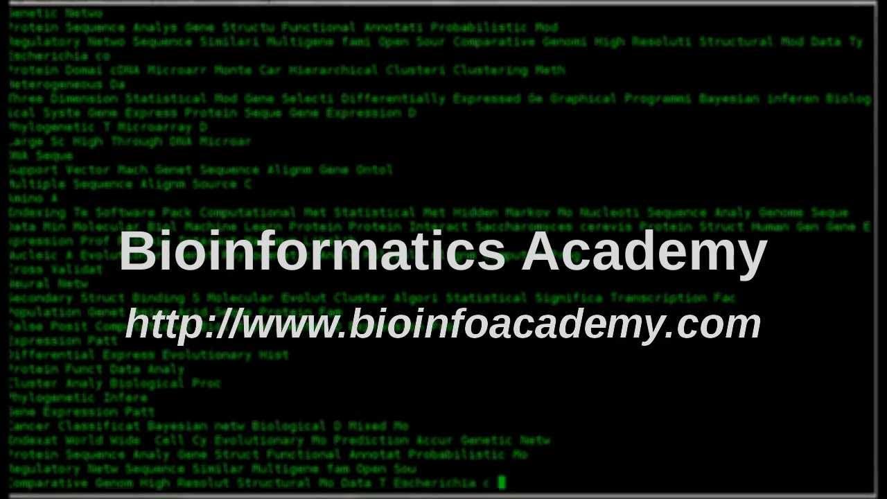 Bioinformatics Academy introduction - YouTube