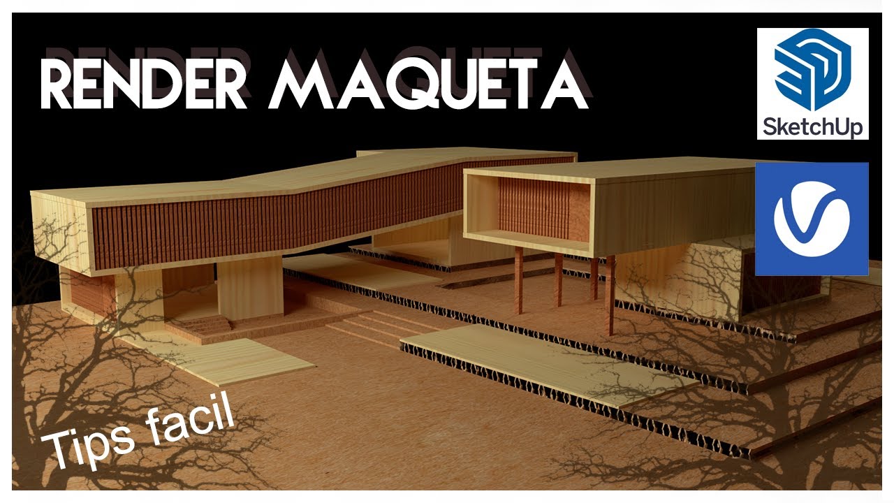 como hacer un render maqueta - SketchUp y V-Ray tutorial - YouTube