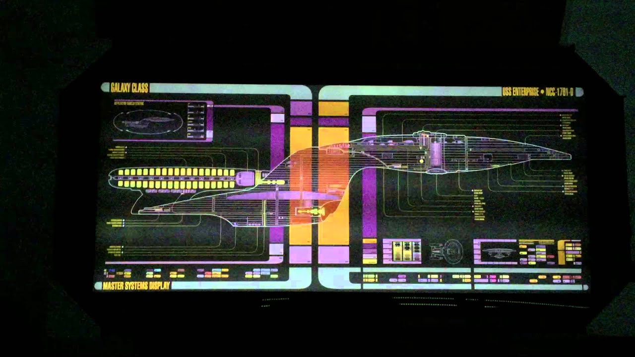 Star Trek Enterprise D LCARS Prop MSD TNG - YouTube