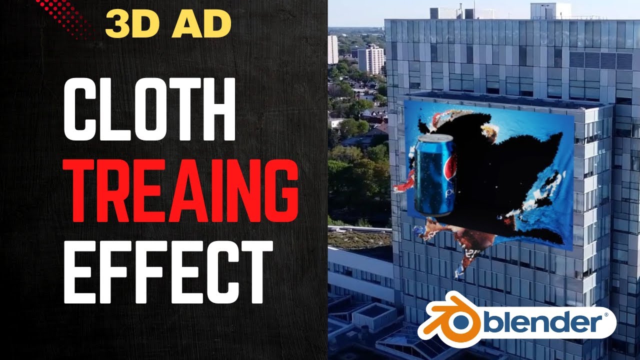 Create CG Ads Using VFX in Blender | Cloth tearing effect - YouTube