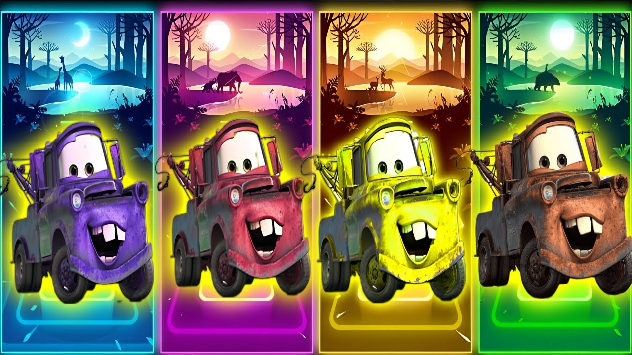 📹 Cars 3 Tow Mater in four different looks Tiles Hop - YouTube