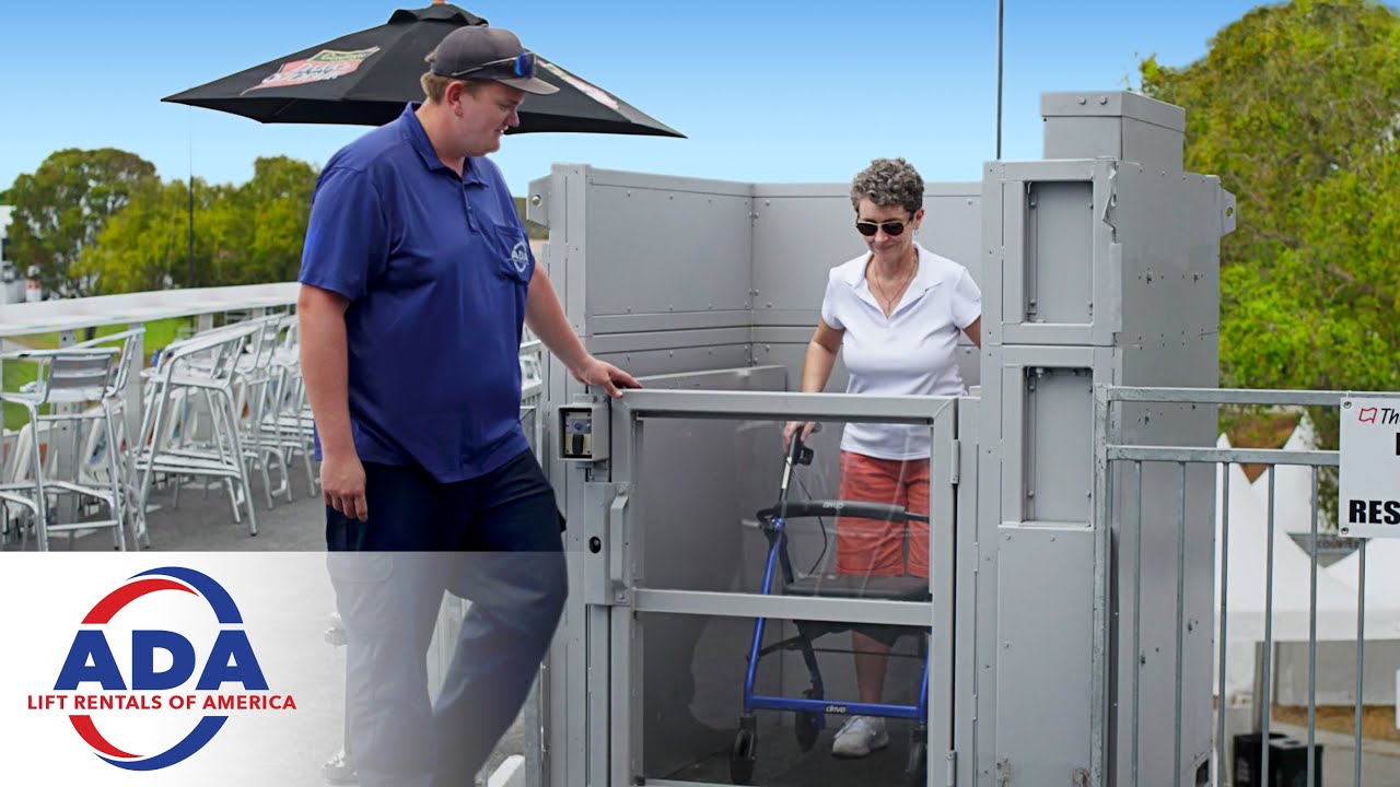 How to Use a Wheelchair Lift from ADA Lift Rentals of America - YouTube