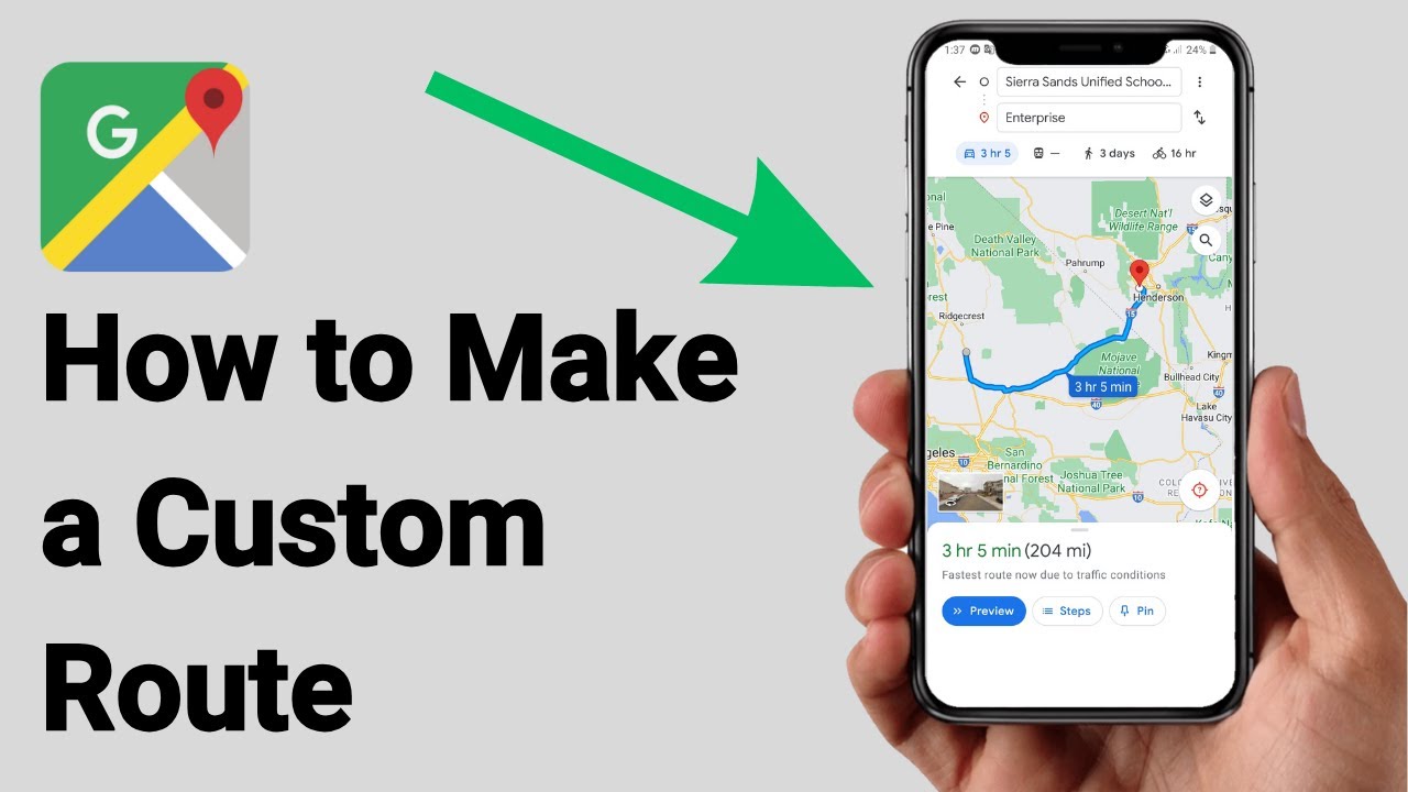 How to Make a Custom Route in Google Maps - YouTube