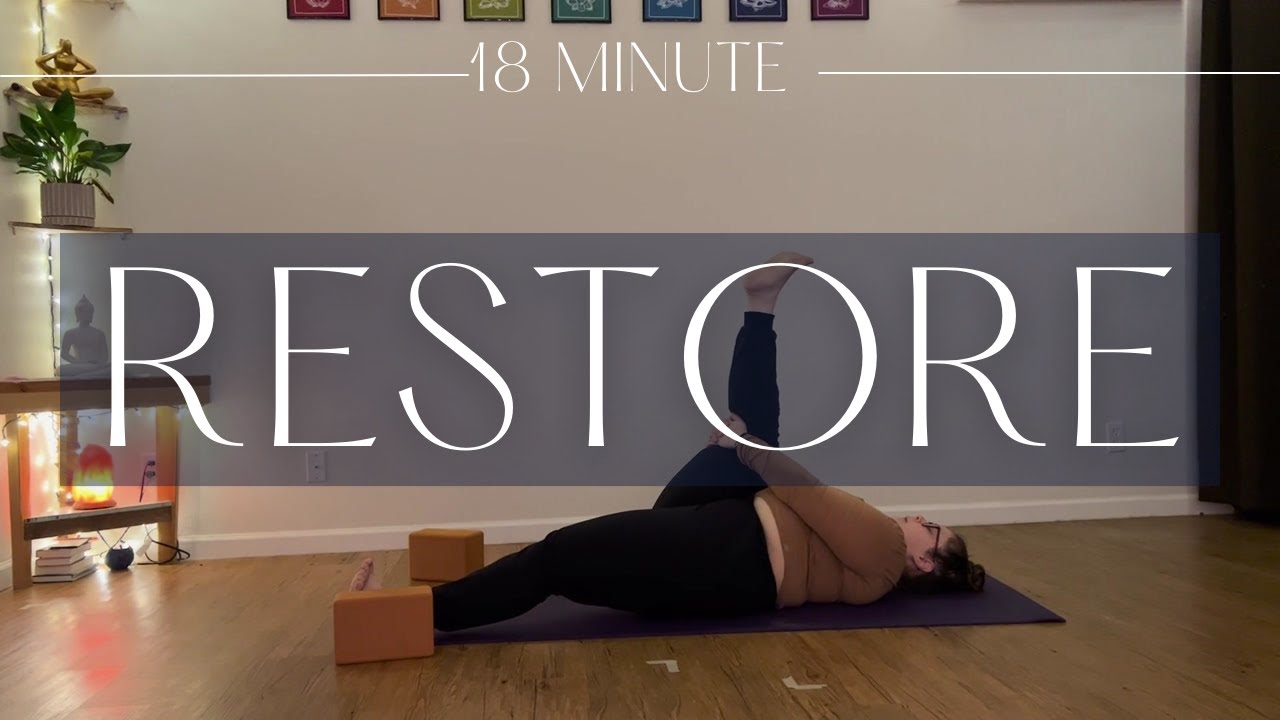 18 Min Vinyasa Yoga Restore practice | Luminous Recovery Yoga - YouTube