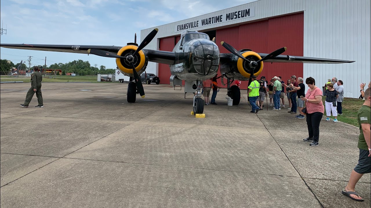 North American B-25J Mitchell ( Champaign Gal ) Walk Around Video - YouTube