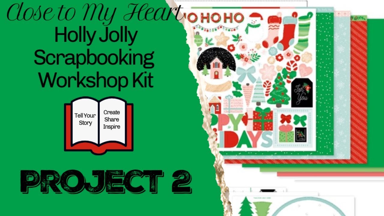 CTMH Holly Jolly Scrapbooking Workshop Kit // Project 2 - YouTube