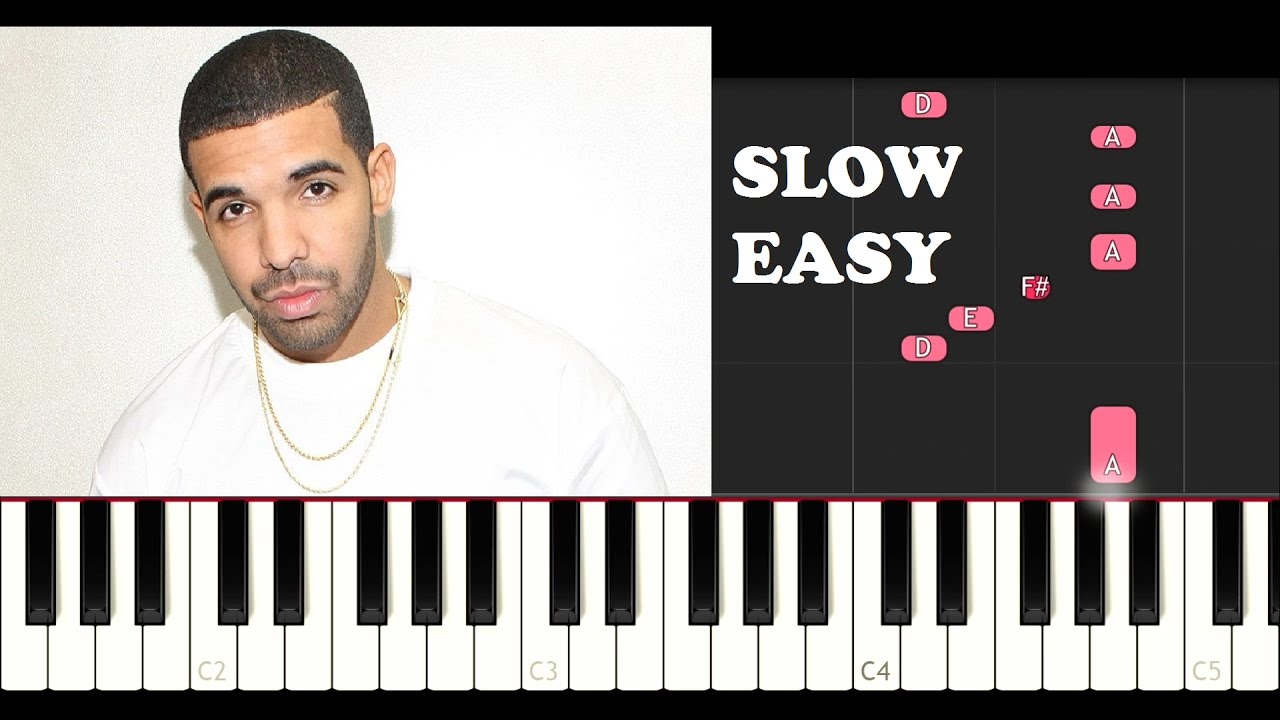 Drake - Madiba Riddim (SLOW EASY INSTRUMENTAL PIANO TUTORIAL) - YouTube