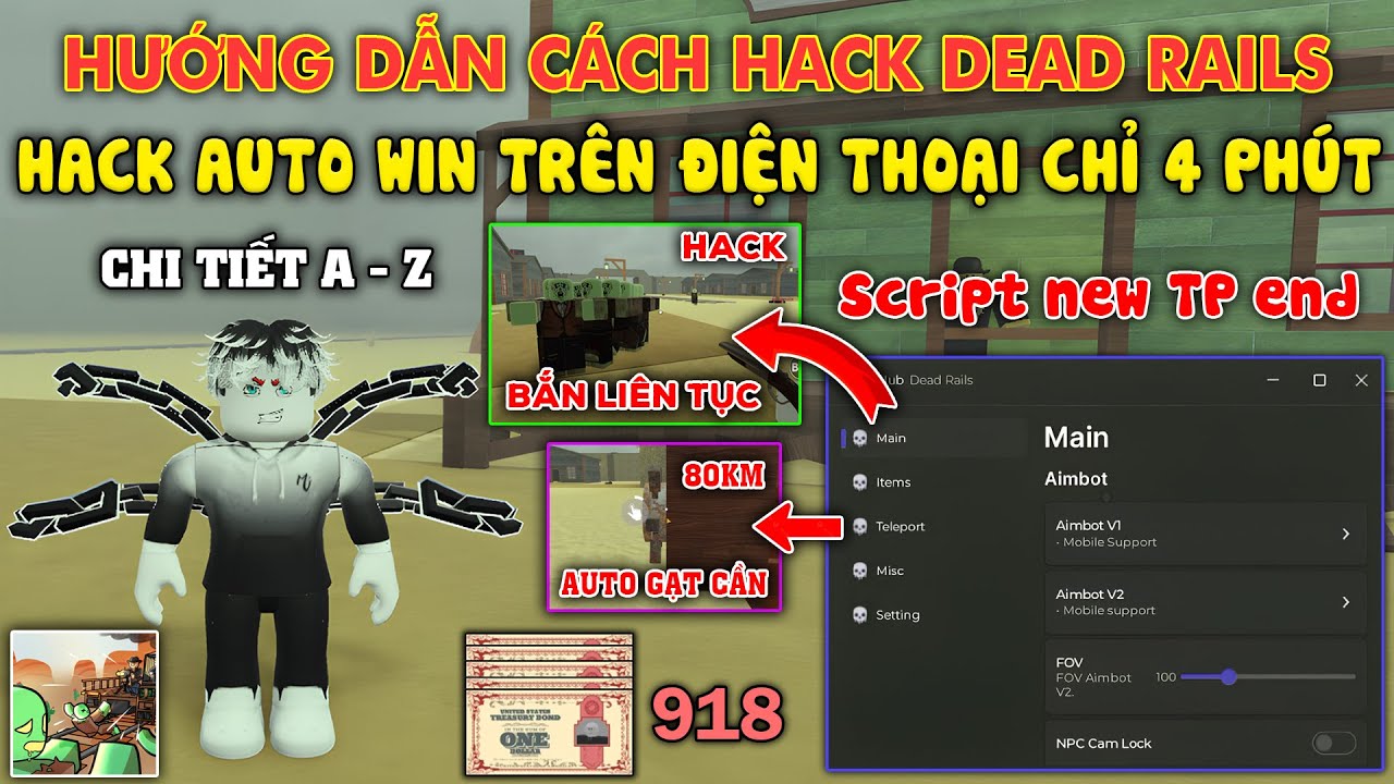hướng dẫn hack tiền Bond Roblox Dead Rails Mới Nhất - Auto Win Chỉ 4 ...