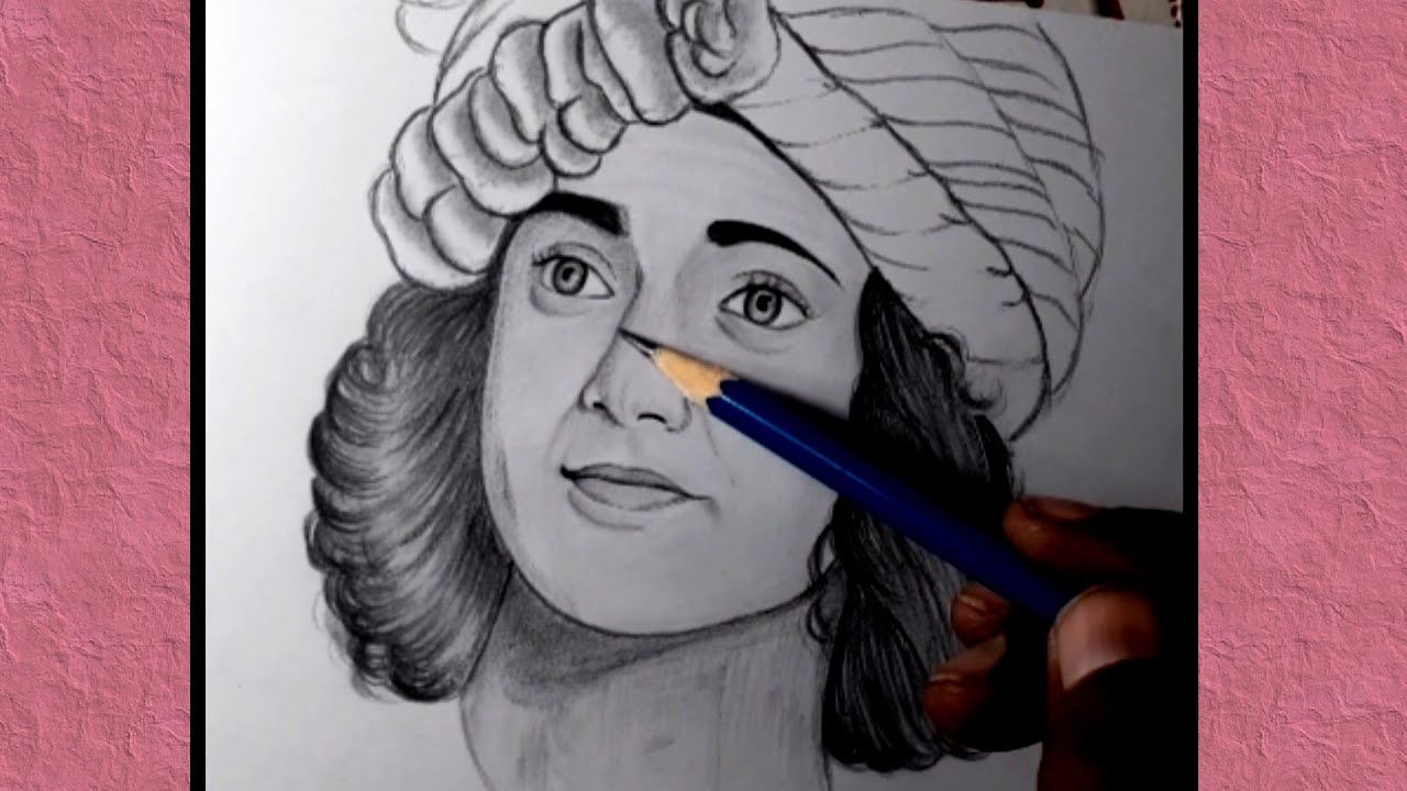 sumedh mudgalkar shri krishna in radha krishna serial drawing // shri ...