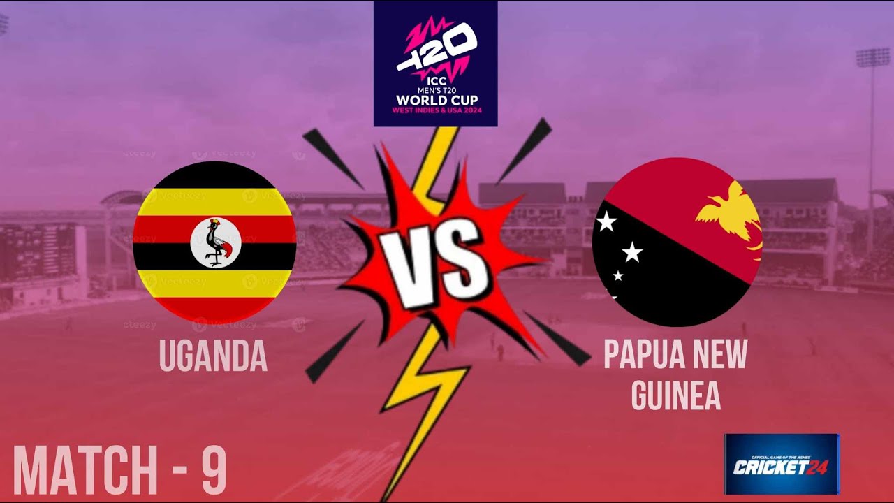 Match 9 - UGA vs PNG - Group B | Guyana | ICC T20 World Cup 2024 ...