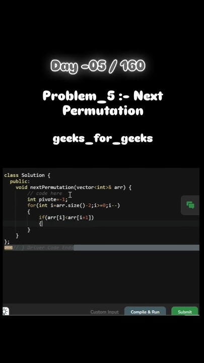 Next Permutation | Array | Data Structure and Algorithms | C++ - YouTube