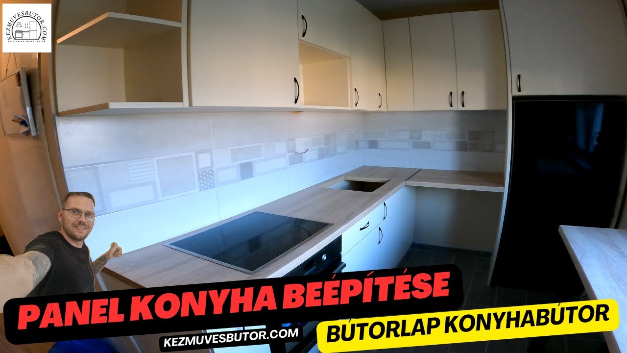 Panel konyhabútor beépítése, Bútorlap konyhabútor - YouTube