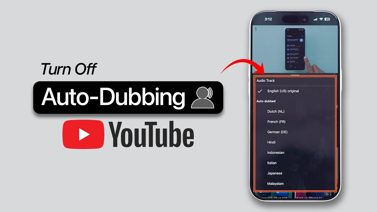 How to Turn OFF Auto Dubbing on YouTube Mobile Videos? - YouTube