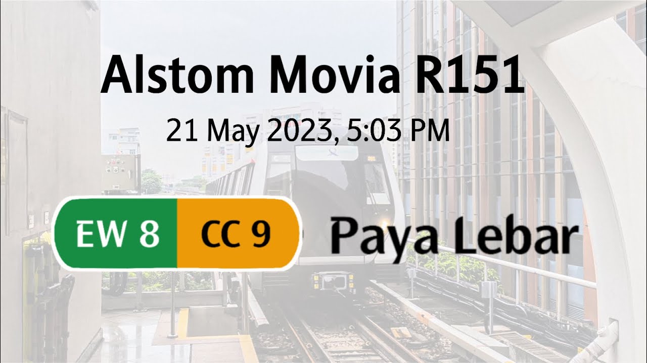 Alstom Movia R151 at Paya Lebar MRT (825/826) (TRN 881) - YouTube
