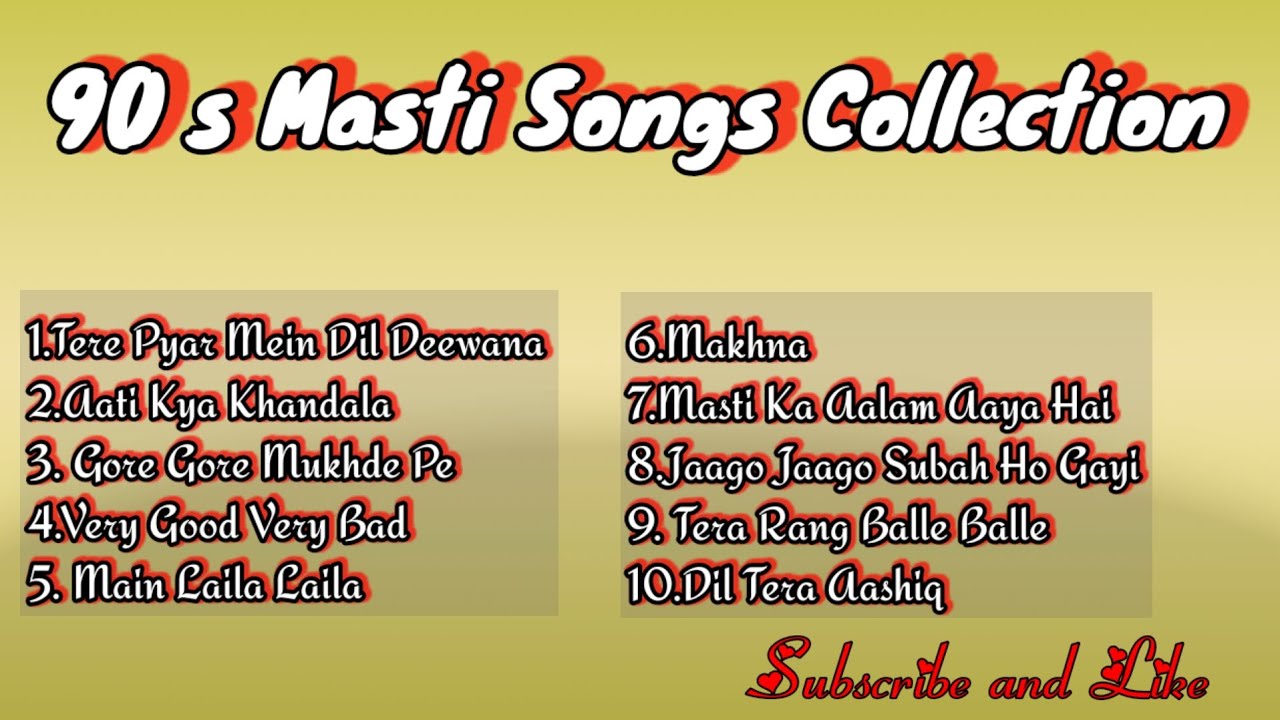 90s Masti Songs Collection 💕 - YouTube