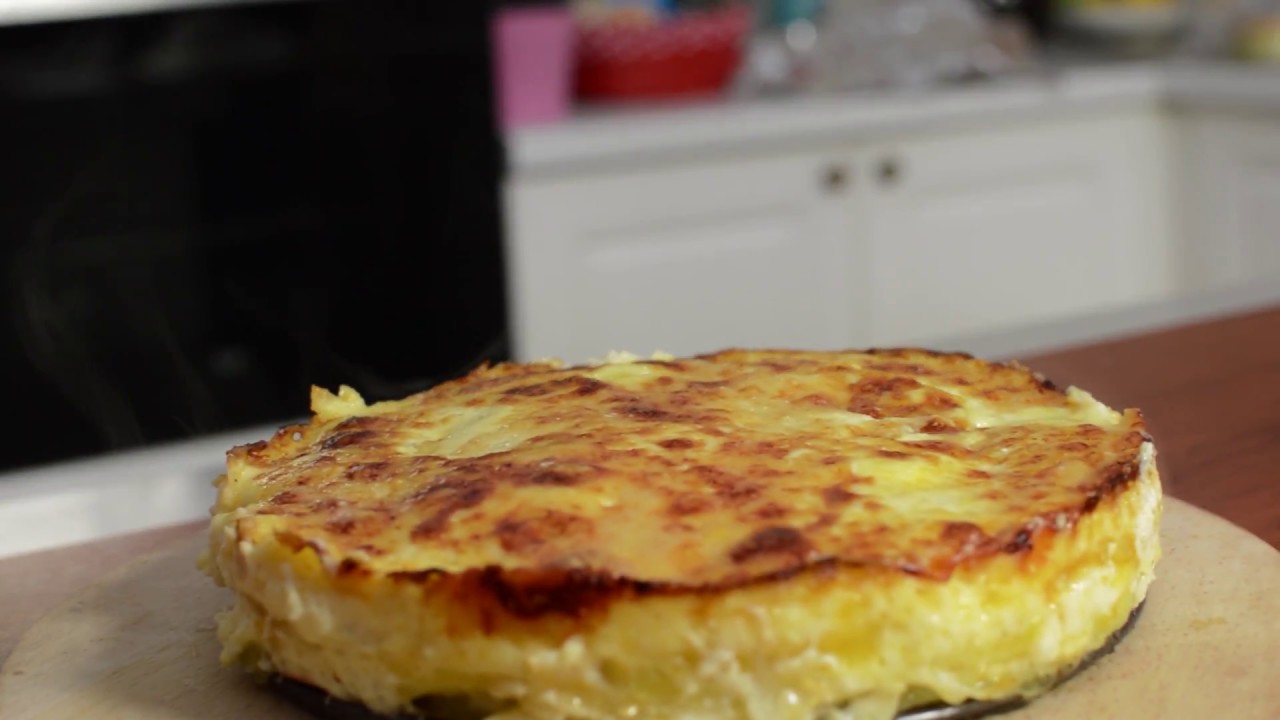 Tavë me patate, proshutë të tymosur dhe djathë picash - YouTube