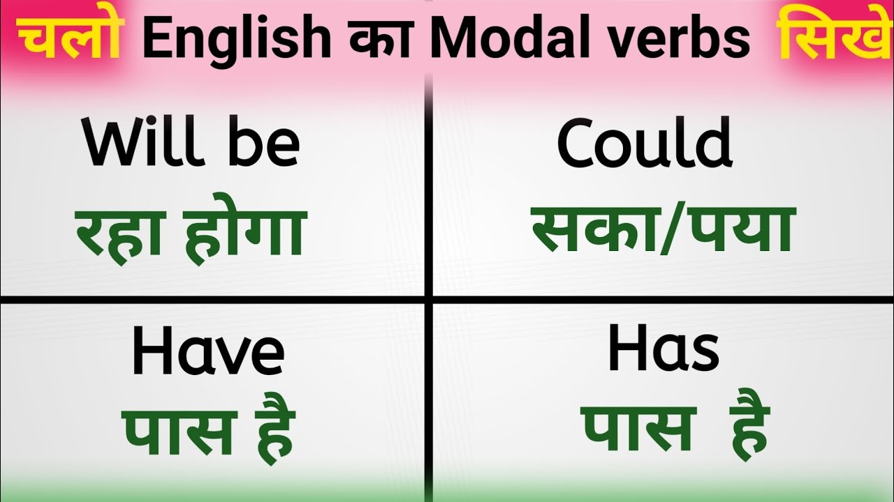 Modal verbs || Spoken English phase || modal auxiliary verb ...