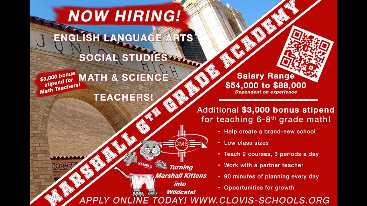 LOW CLASS SIZE, PAY INCENTIVES, TEAM TEACHING – MARSHALL 6th GRADE ...