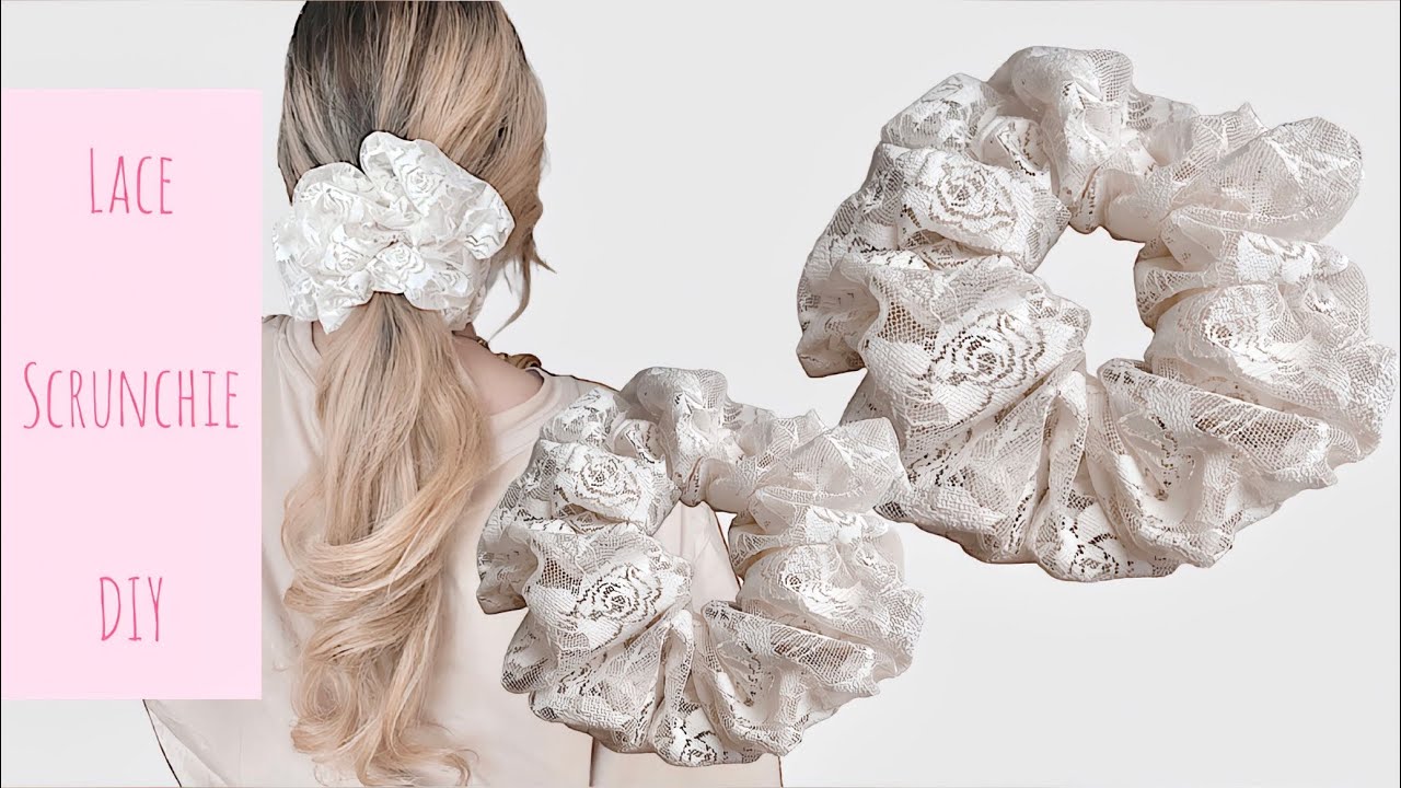 Lace scrunchie tutorial | Easy way to make cute scrunchie | Scrunchie DIY - YouTube