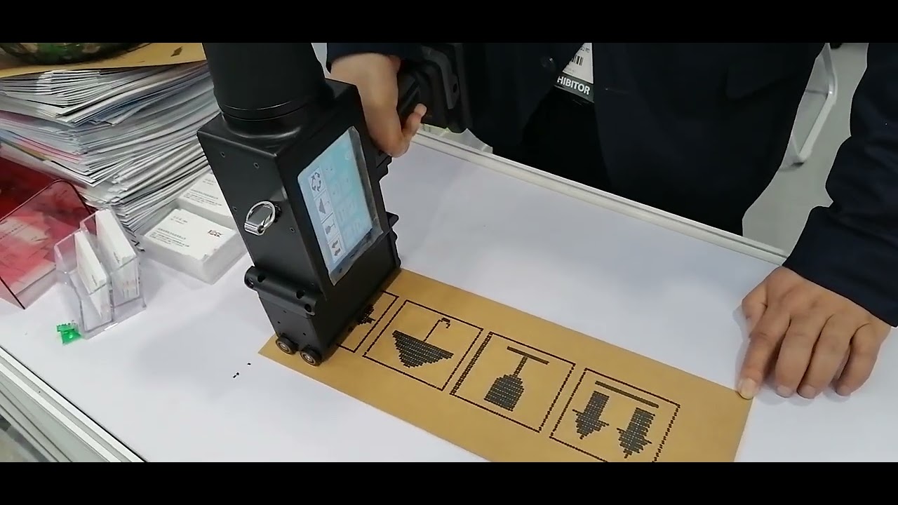 Typing inkjet printer - YouTube