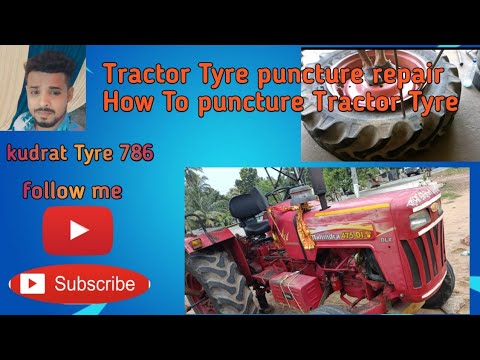 How To Puncture Tractor Tyre ||Tractor Tyre puncture repair 👌🚜 - YouTube