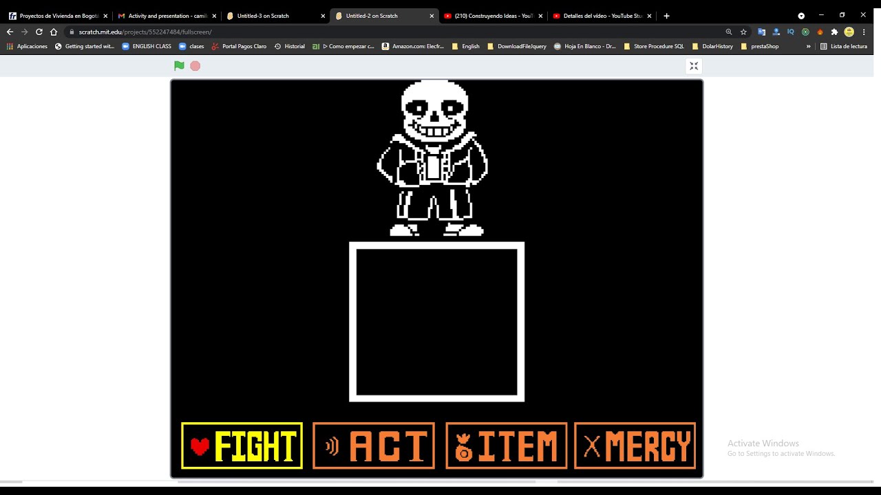 Como hacer undertale en scratch fácilmente Parte 1 (Botones y cursor) 😉 ...