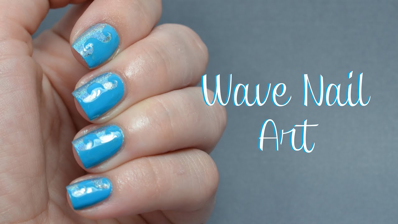 Wave Nail Art Tutorial - YouTube