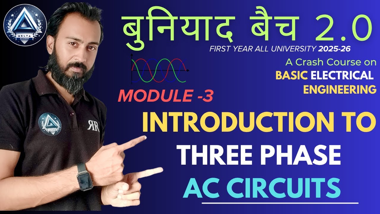 25. INTRODUCTION TO 3 PHASE AC CIRCUITS | Module 3 | Basic Electrical ...