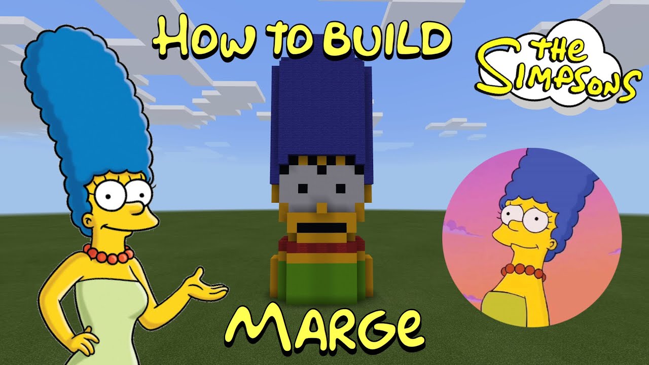 How to Build Marge Simpson from The Simpsons in Minecraft!! - YouTube