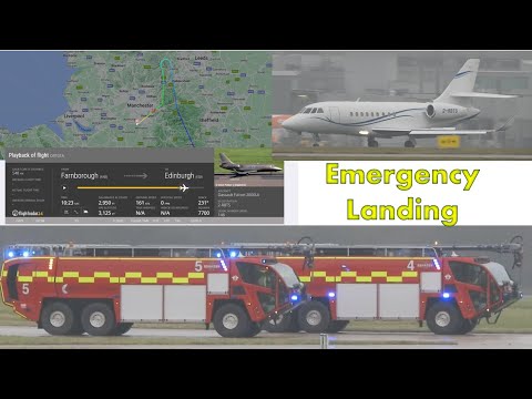 2-RBTS Dassault Falcon 2000LX Emergency Landing at Manchester - YouTube