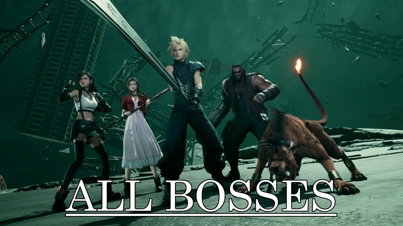Final Fantasy VII Remake - All Bosses (No Tactical Mode) - YouTube