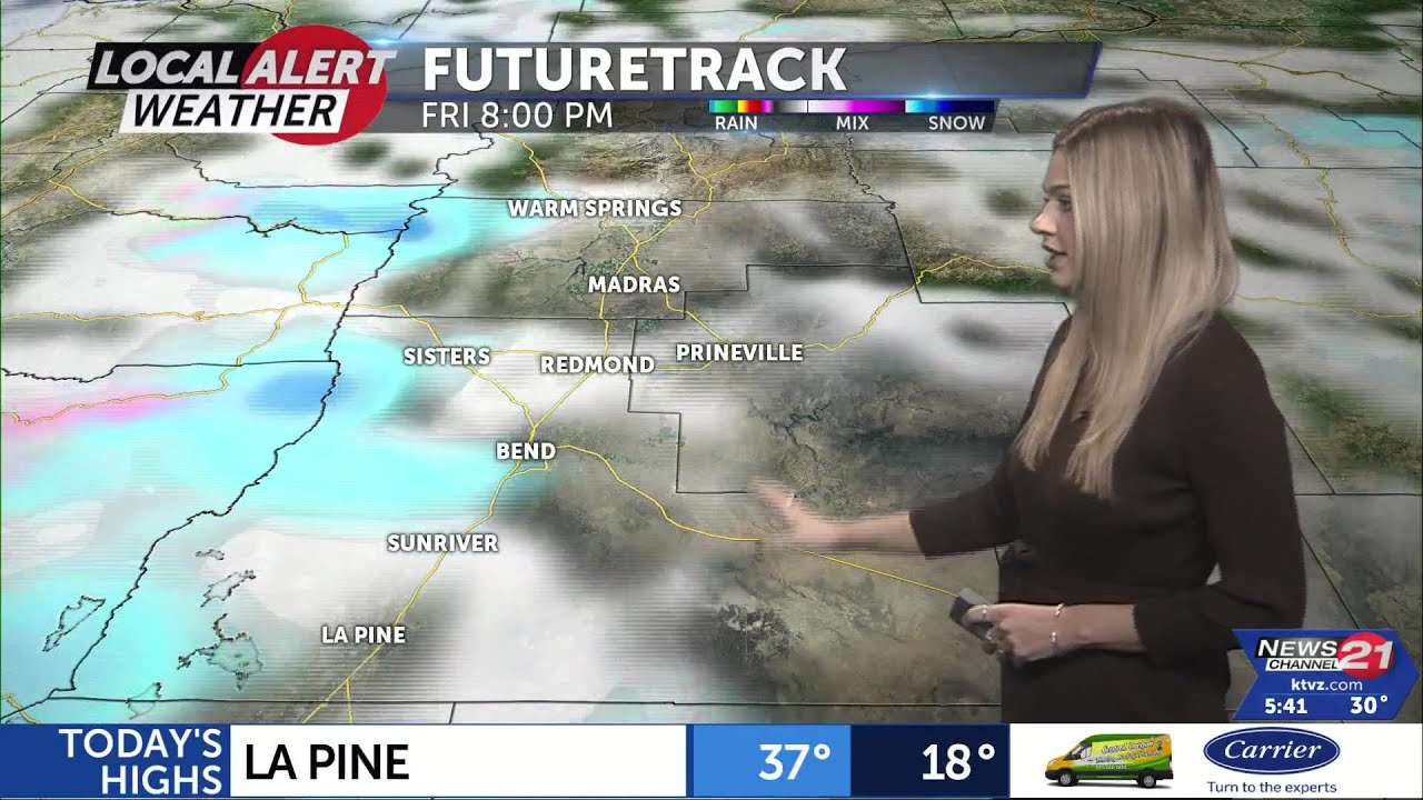 More snow falling, winter storm warning all day and night - YouTube