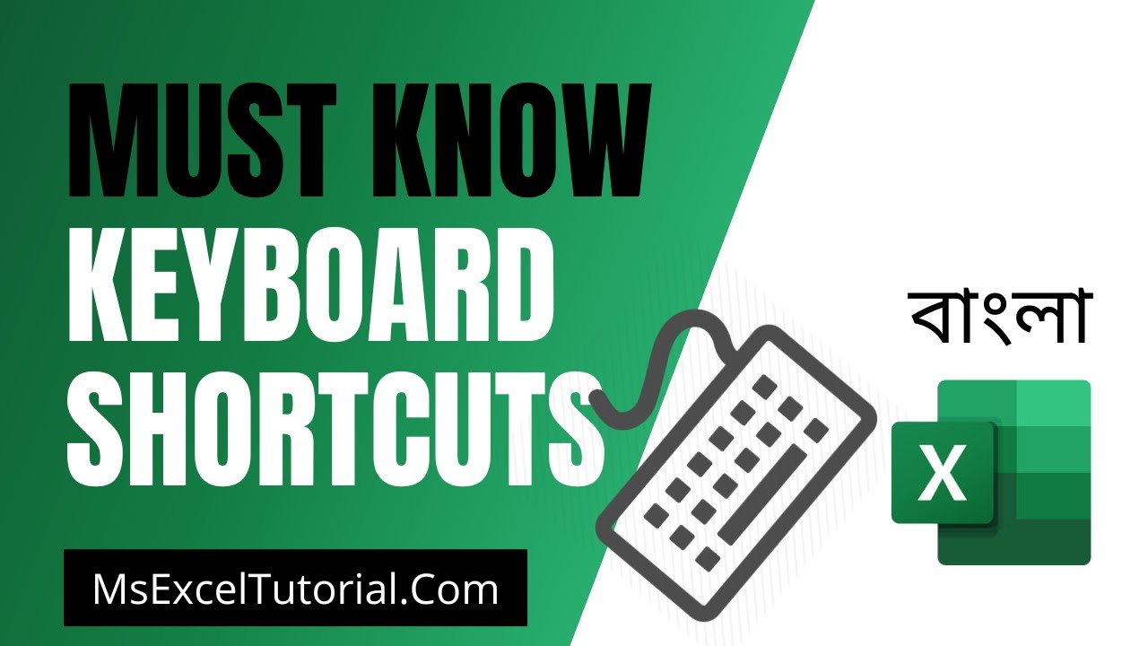 10 Keyboard Shortcuts You Must Know In Excel in Bangla - YouTube