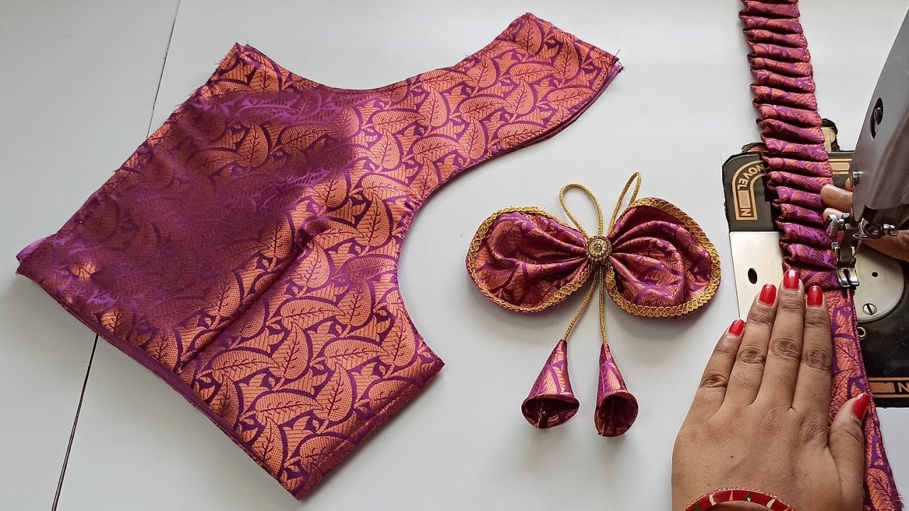 Blouse Design | Frill Blouse Design | Back Neck Blouse Design Cutting ...