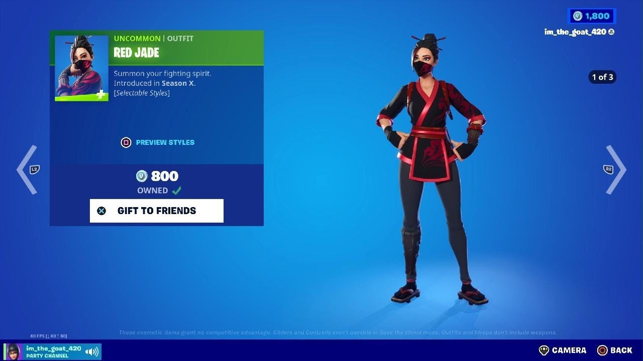 gifting my homie red jade skin - YouTube