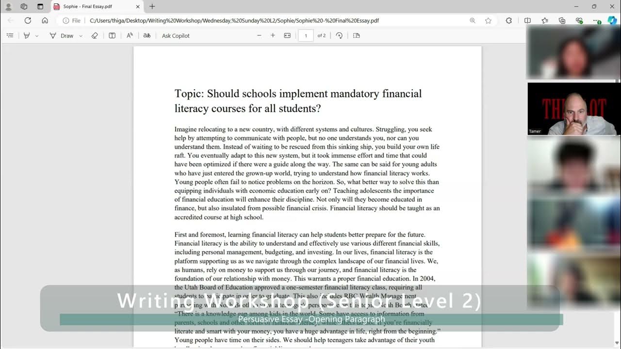 Writing Workshop: Persuasive Essay - YouTube