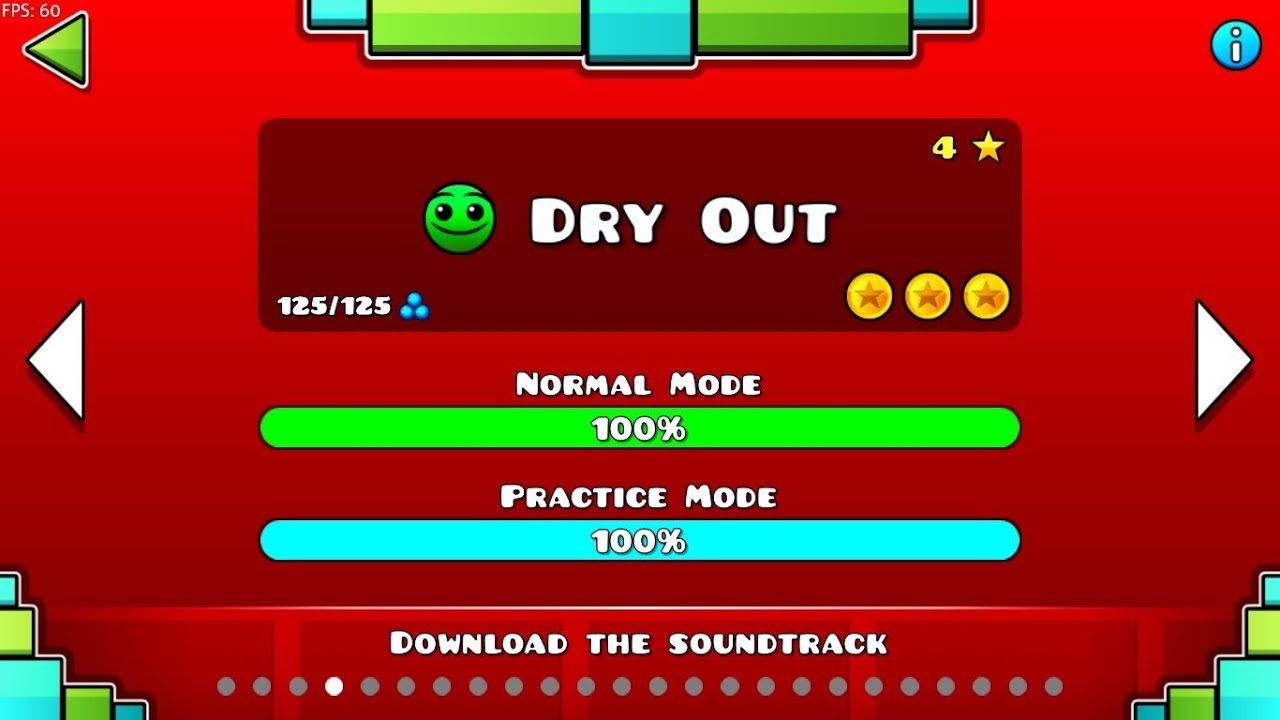 Dry Out Level complete (3 Coins) -Road to GD (cap.04) - YouTube