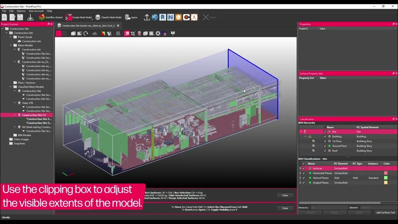 PointFuse Classification tips - Corrugated Metal Decks for Coordination - YouTube