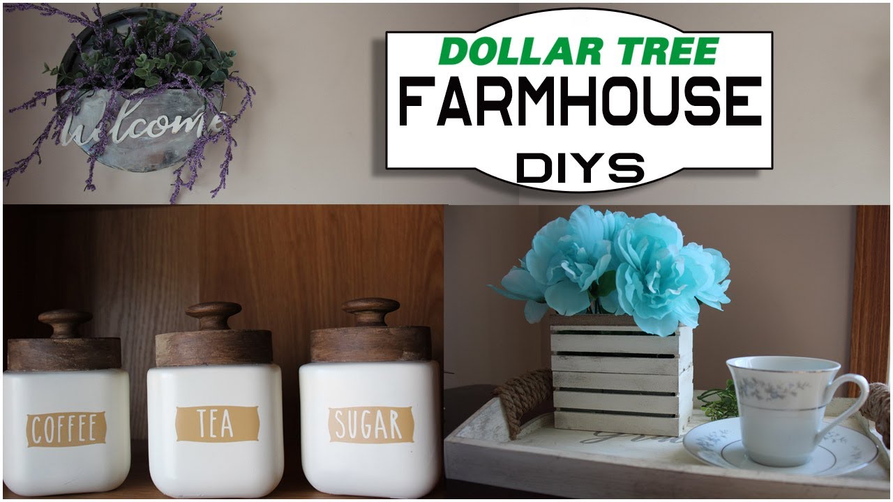 Dollar Tree Farmhouse DIYS 2021 - Kitchen decor and floral - Spring ...
