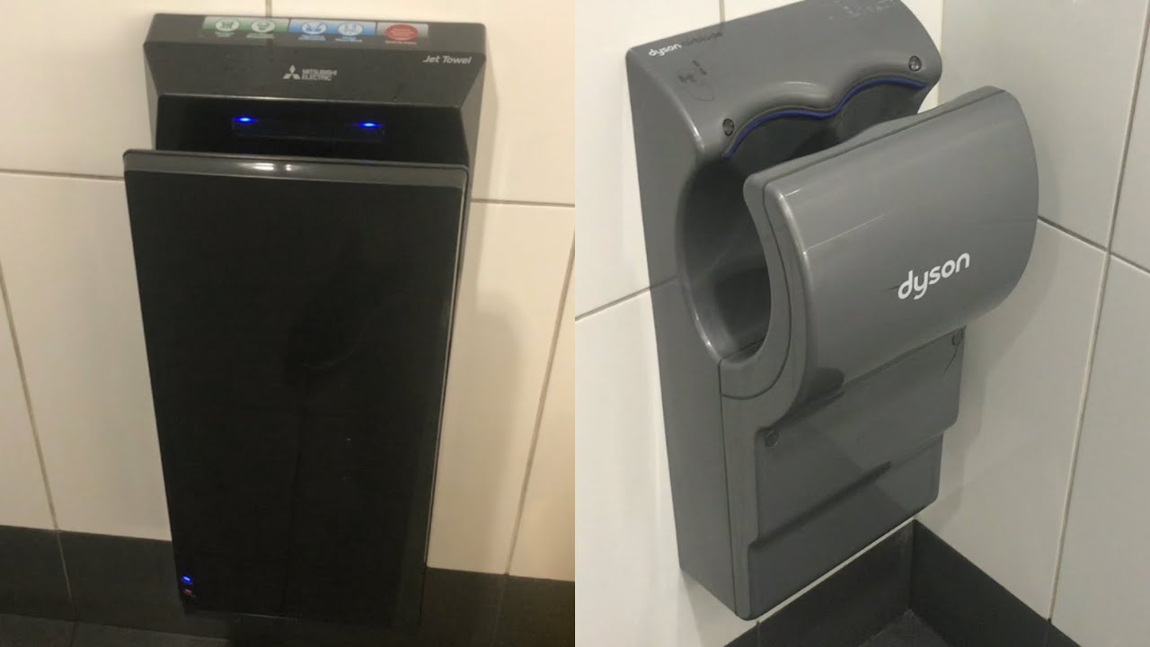 Dyson Airblade DB and Mitsubishi Jet Towel Slim Hand Dryer at Sydney ...