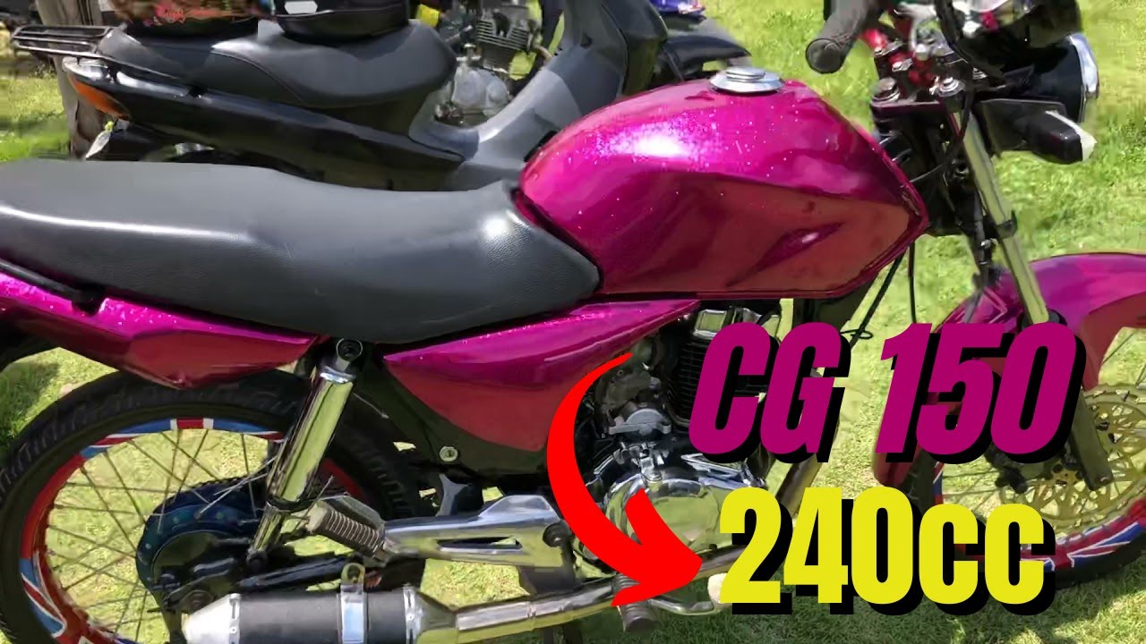 CG 150 PREPARADA PRA 240cc COM ESCAPE GRS + 74mm - PROJETOS ALEMÃO ...