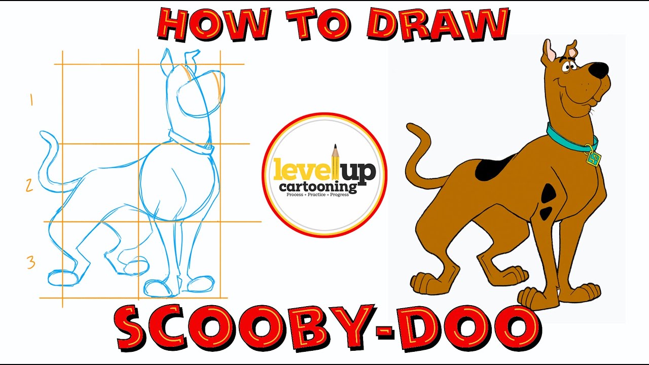 A Simple, Step by Step, Scooby-Doo Drawing Lesson - YouTube